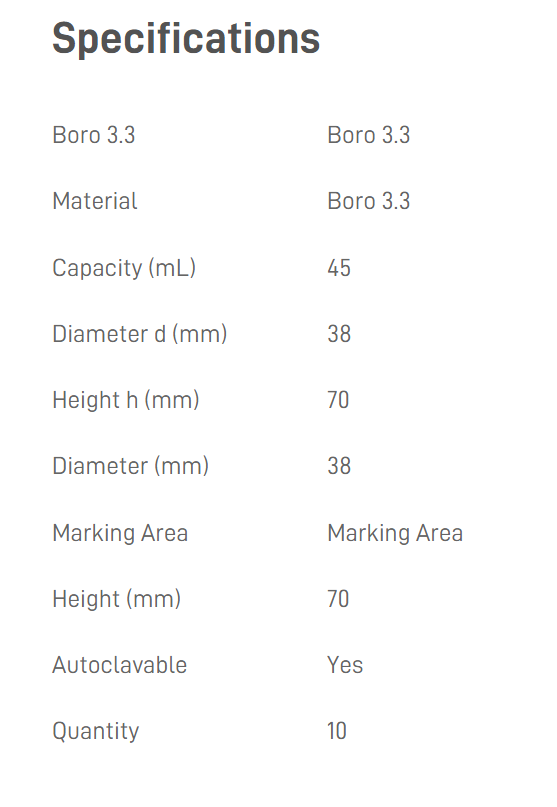 ขวดชั่งสาร พร้อมฝาปิด Weighing Dish 45ml | TriSolution Online บริษัทขาย ...